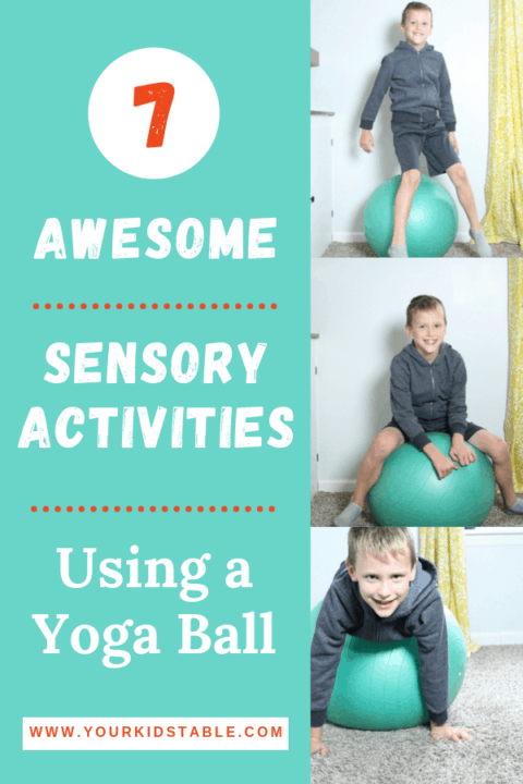 7 Easy Sensory Activities Using a Therapy Ball - Your Kid's Table