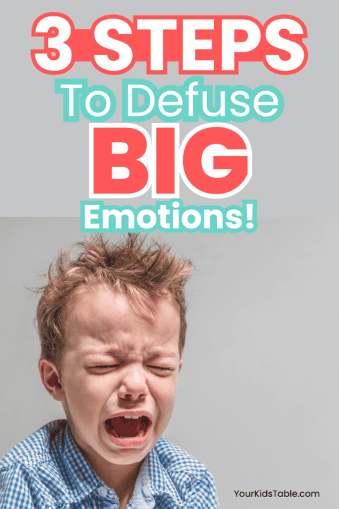 3 Steps to Defuse BIG Emotions - Your Kid's Table